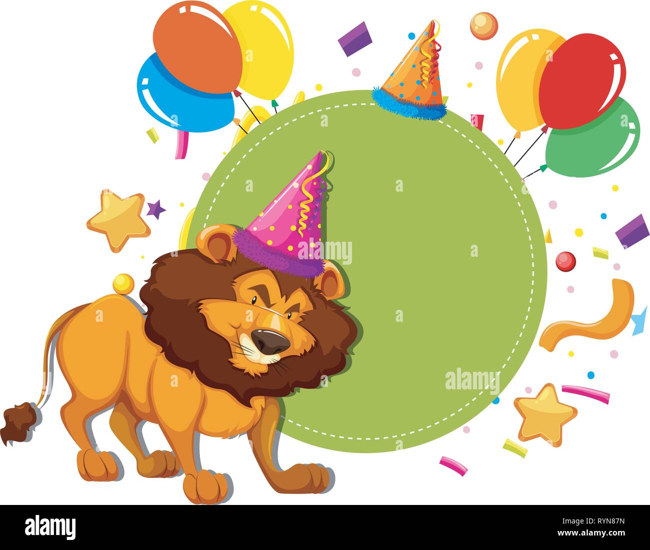 Lion border clipart Stock Vector Images - Alamy