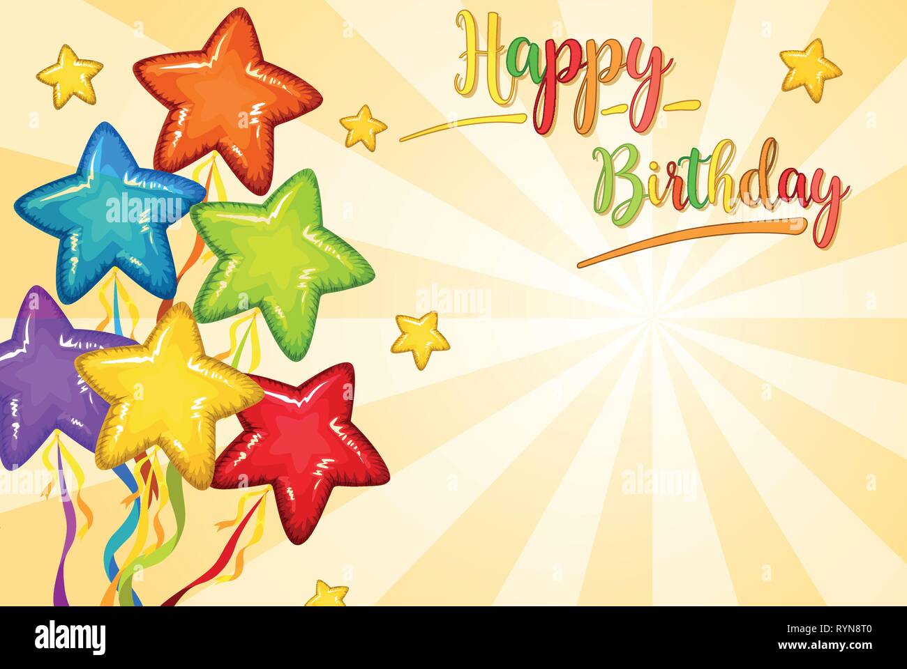 Happy birthday card concept illustration Stock Vector Image & Art - Alamy