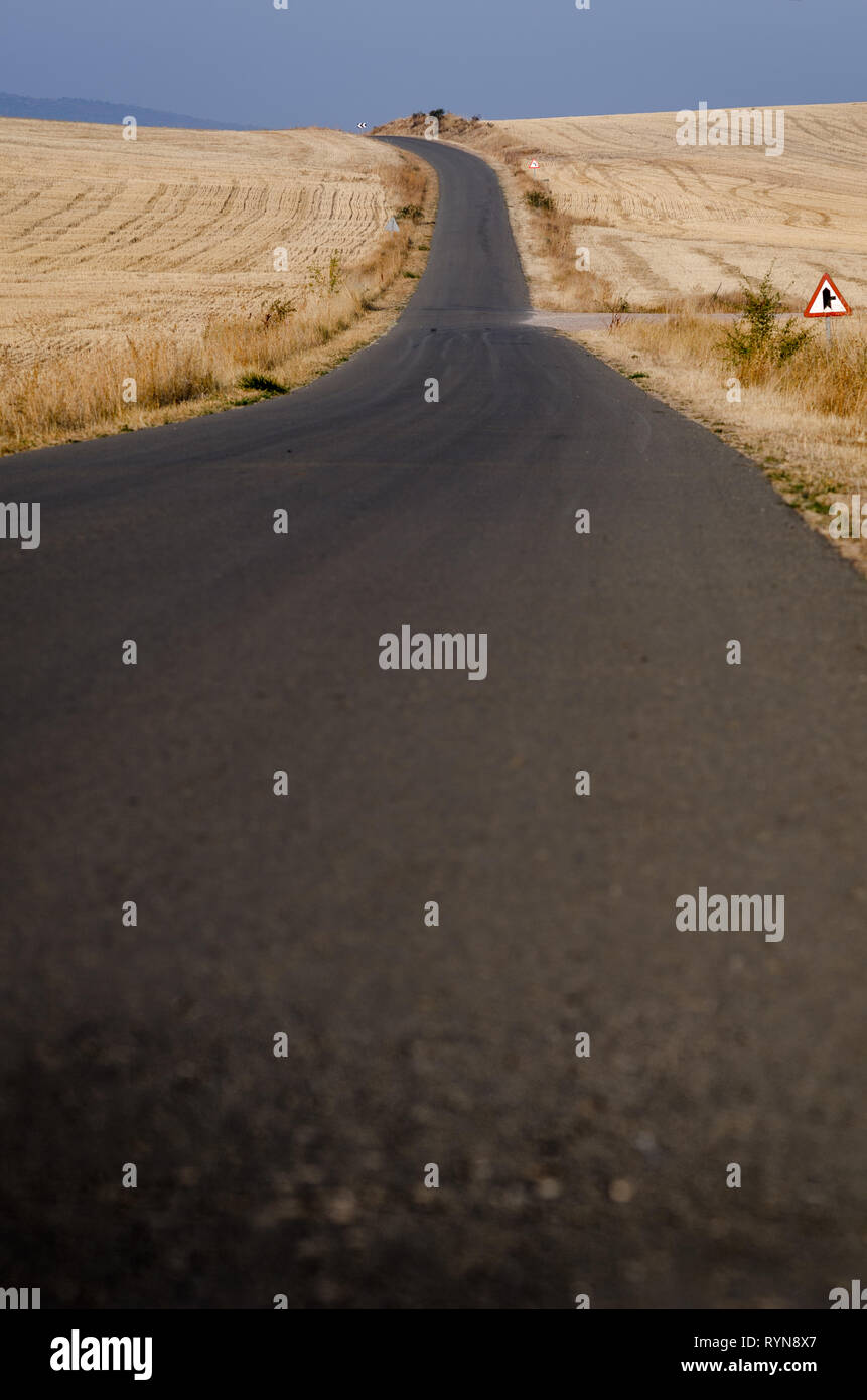 arid road disappearing into distance Stock Photo - Alamy
