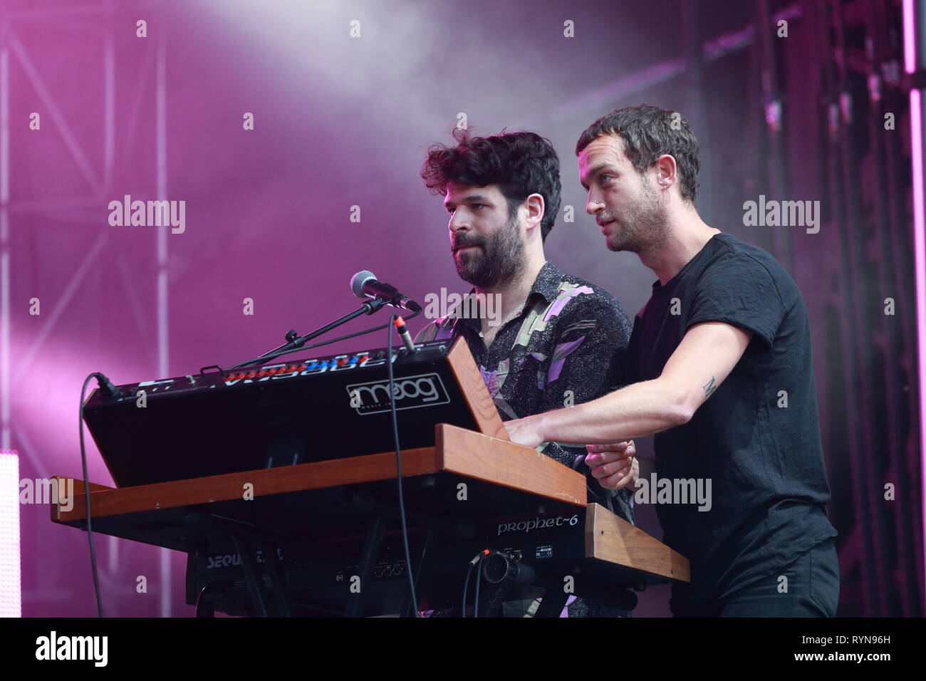 Quebec,Canada. Adrien Soleiman (with beard) on keyboards, with Marvin ...