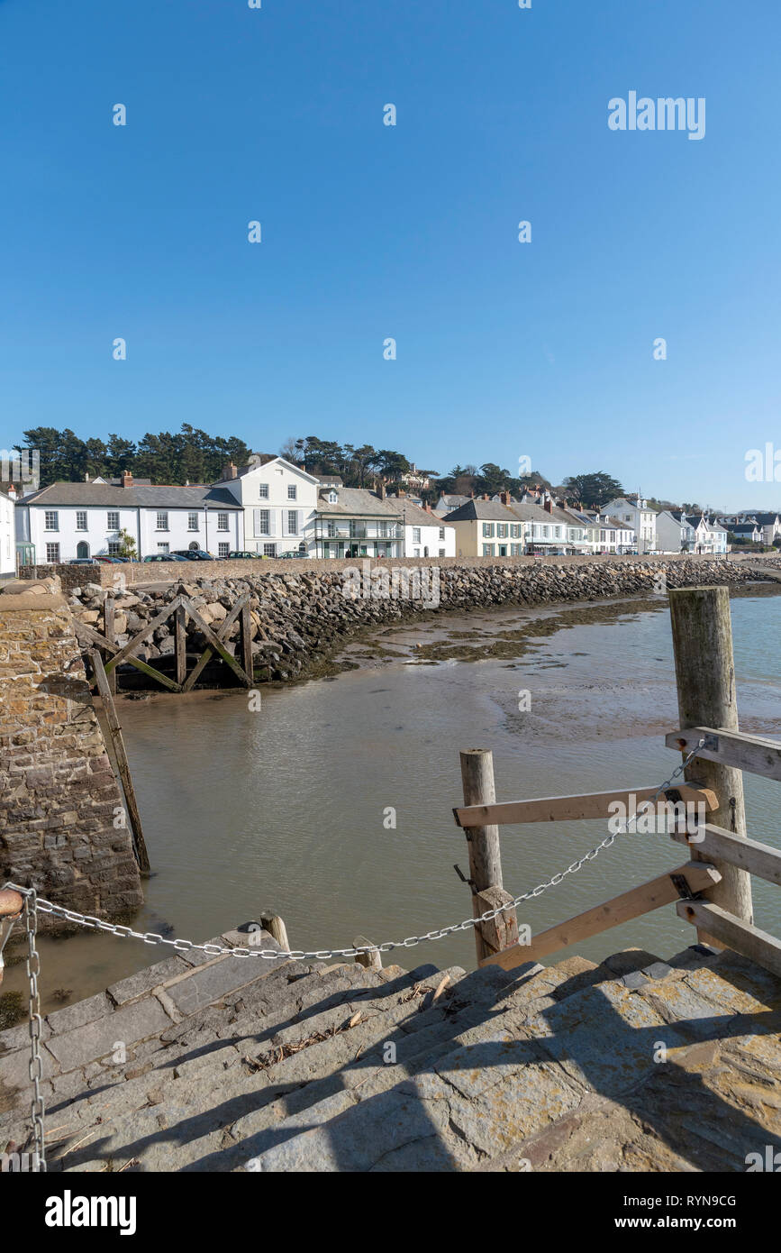 Instow, North Devon, England, UK. March 2019. Instow viewed from the ...