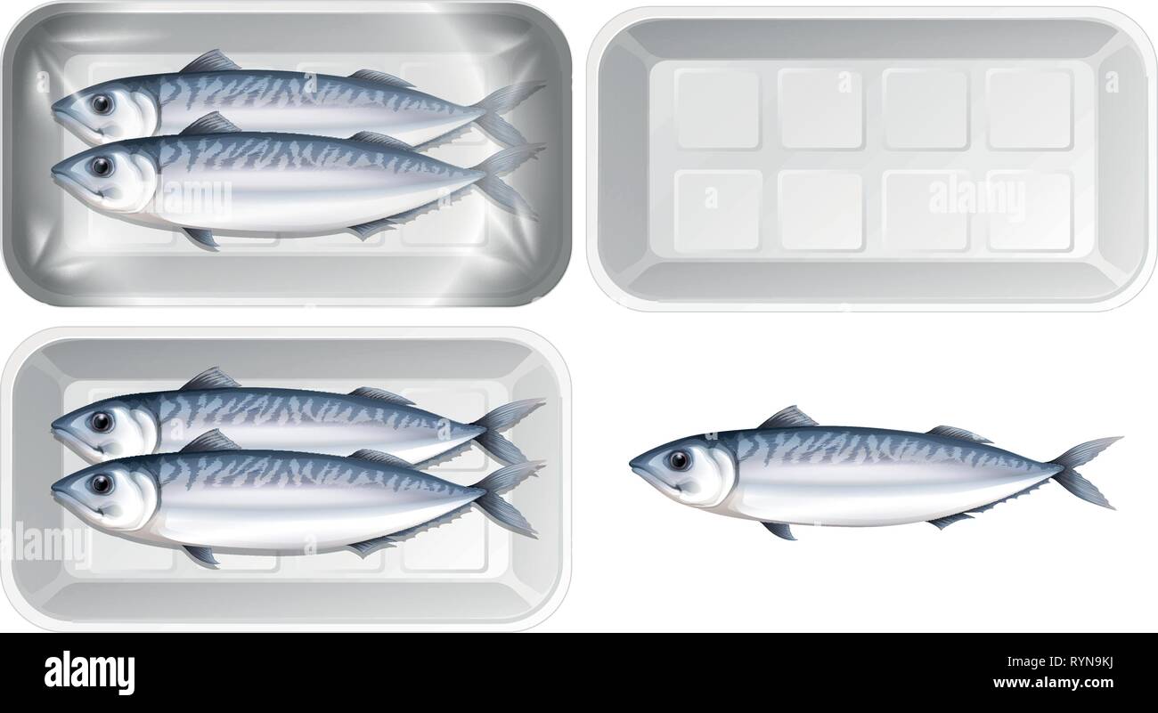 Mackerel fish seamless pattern Stock Vector Images - Alamy