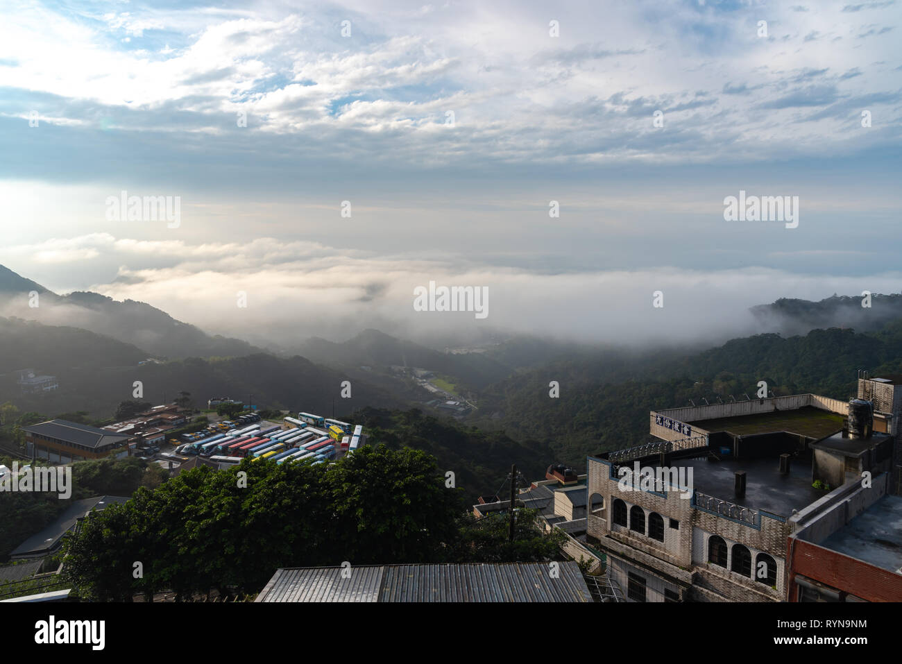 Jiufen Village old street tourist shopping in old Japanese gold mining ...