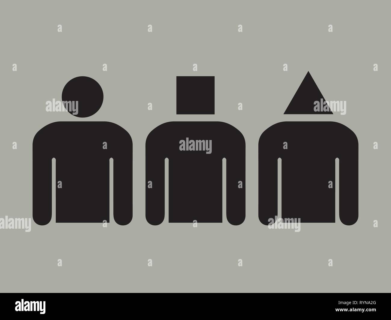 Different personalities, being different. concept vector, stick figures ...