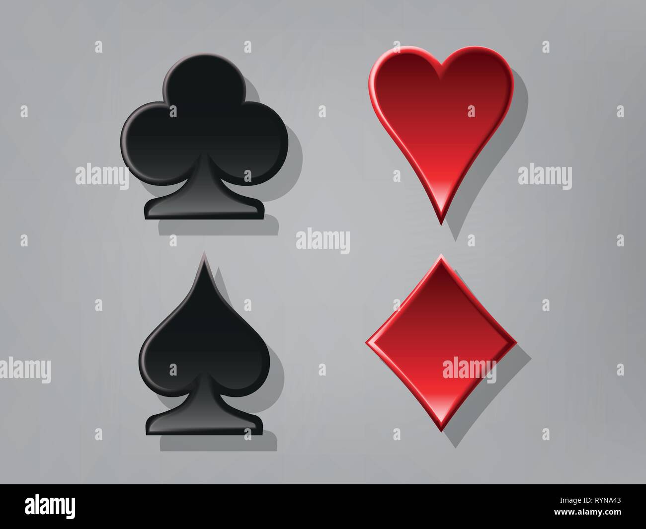 Cards suit vector vectors hi-res stock photography and images - Alamy