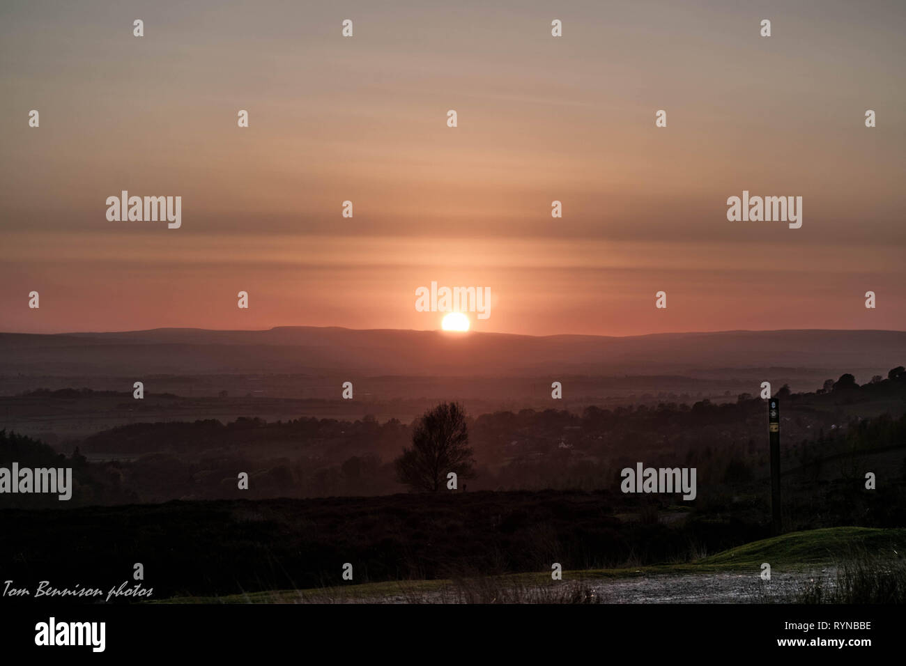 sunset in yorkshire Stock Photo - Alamy