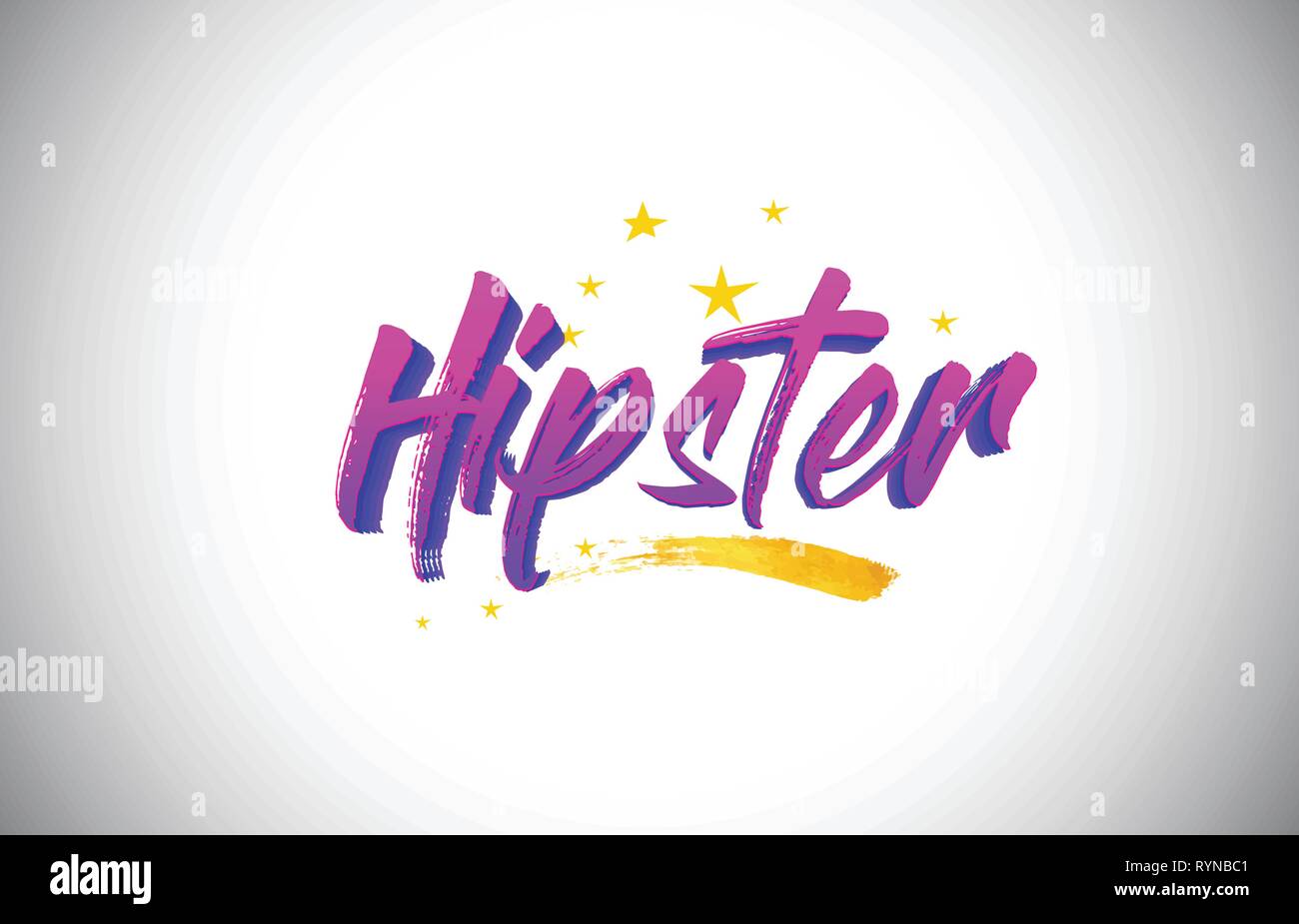 Hipster Purple Violet Word Text with Handwritten Vibrant Colors and ...