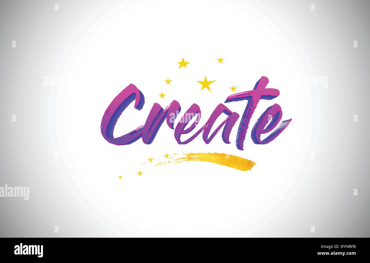 Create Purple Violet Word Text with Handwritten Vibrant Colors and ...