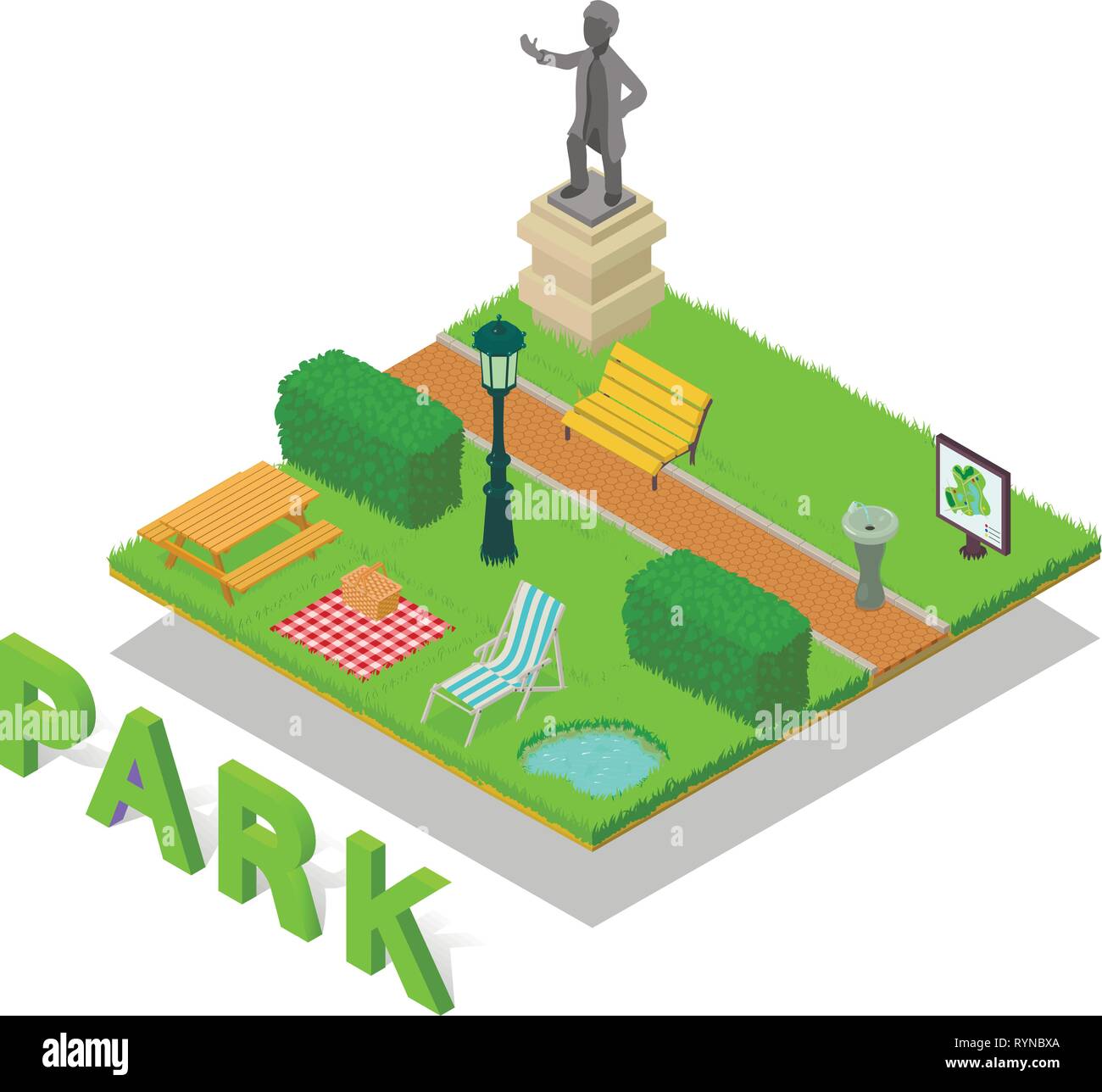 Park concept banner, isometric style Stock Vector Image & Art - Alamy