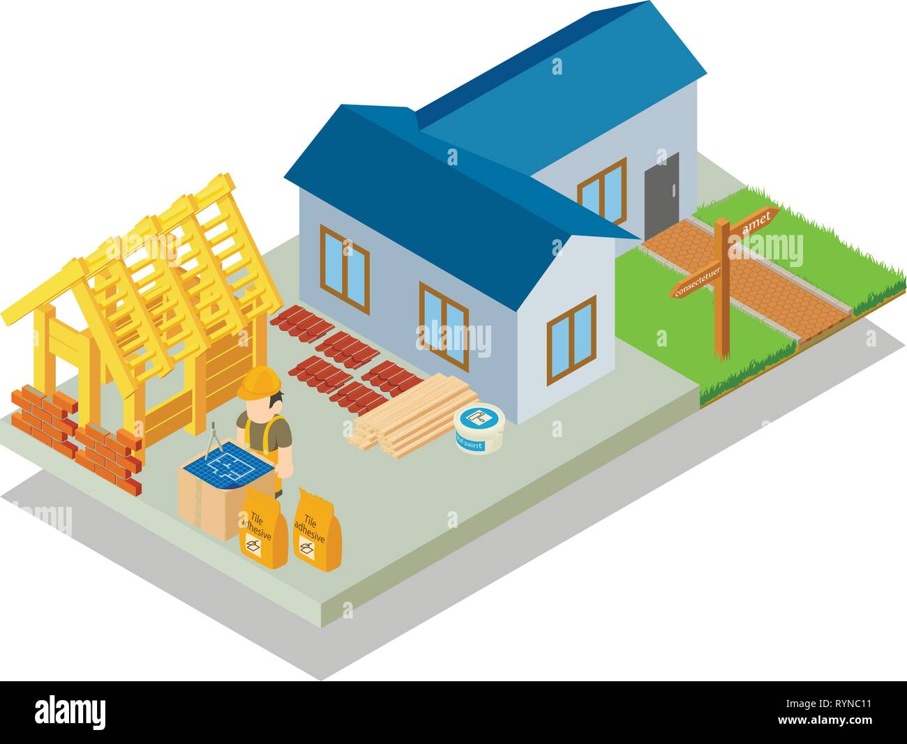 Premise concept banner, isometric style Stock Vector Image & Art - Alamy