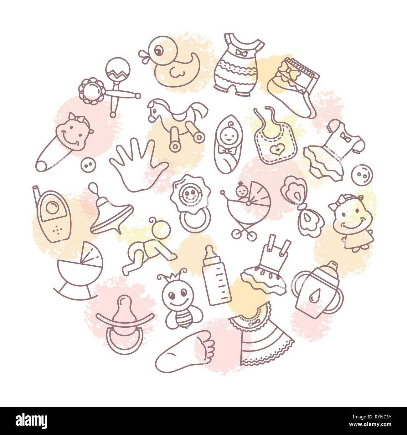 Circular background children themes hi-res stock photography and images ...