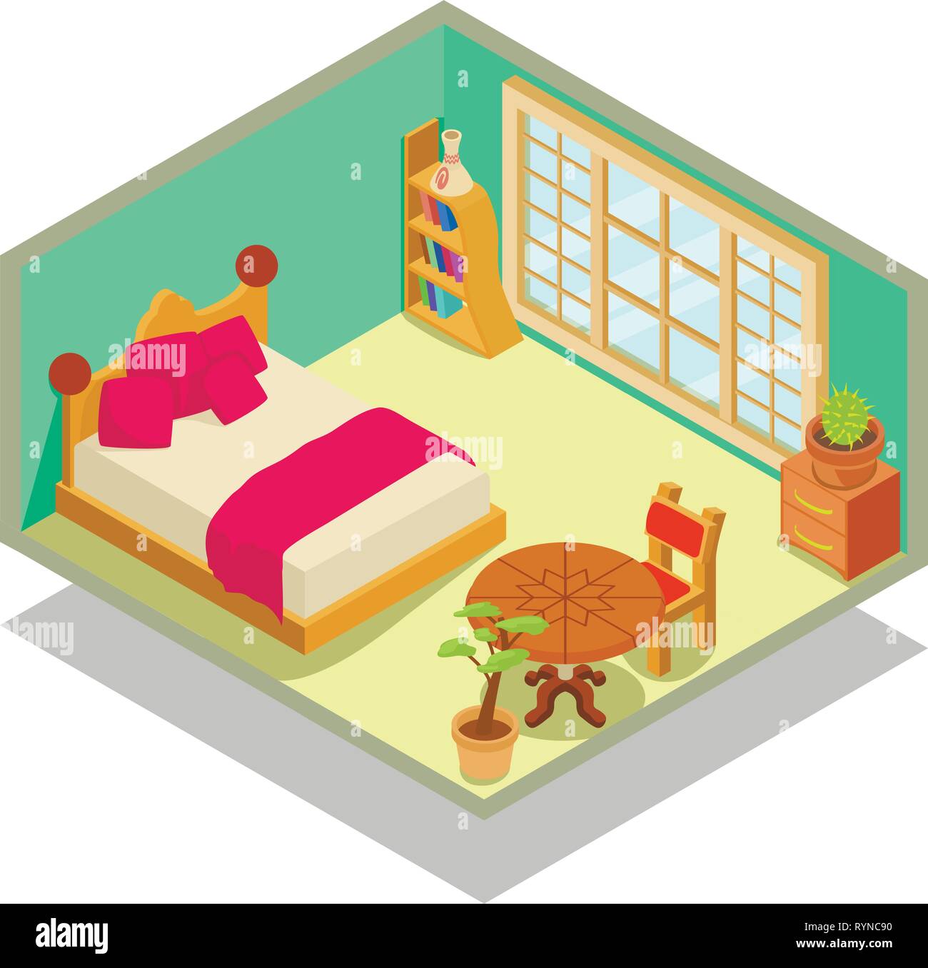 Dormitory concept banner, isometric style Stock Vector Image & Art - Alamy