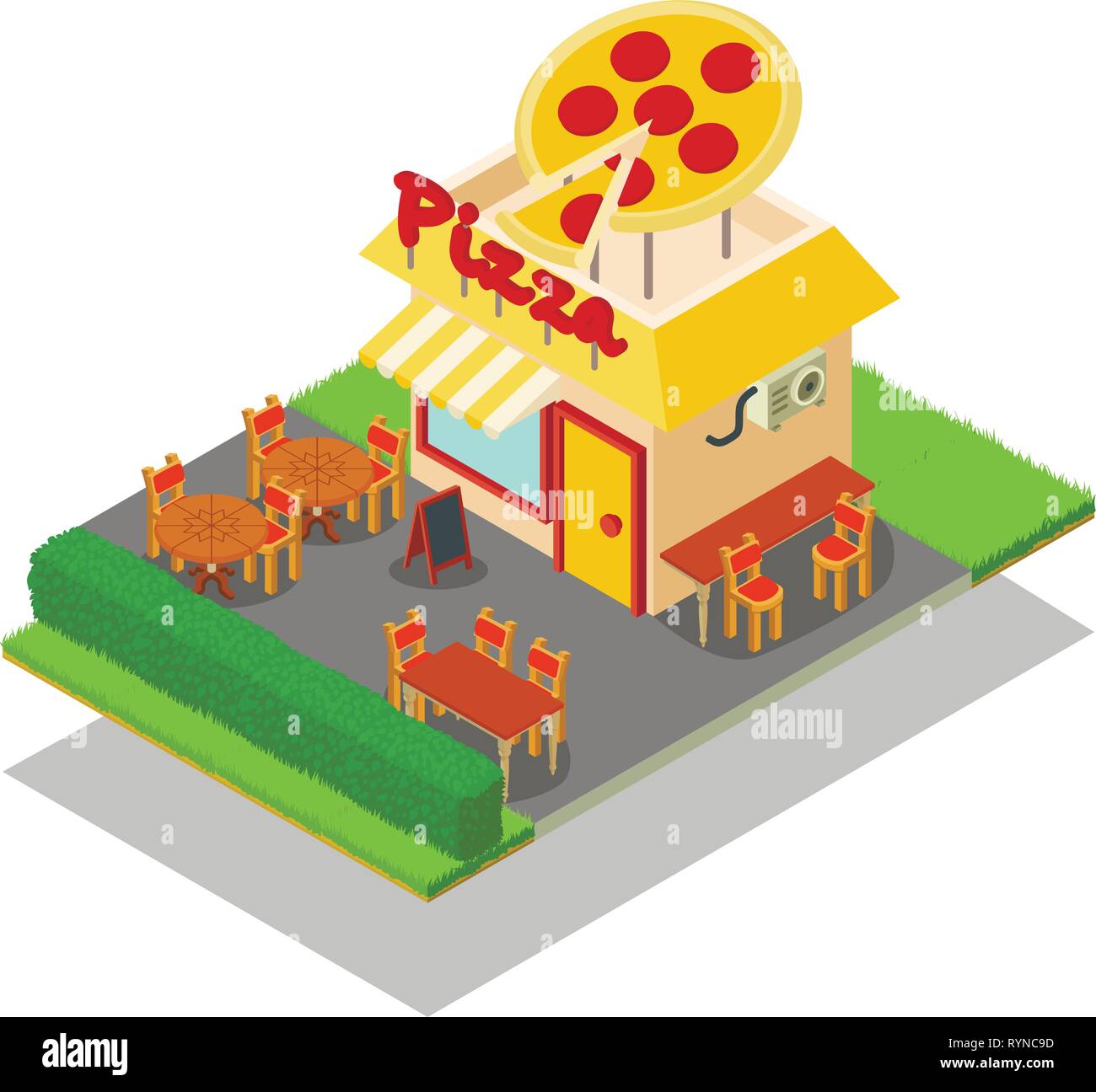 Pizzeria place Stock Vector Images - Alamy