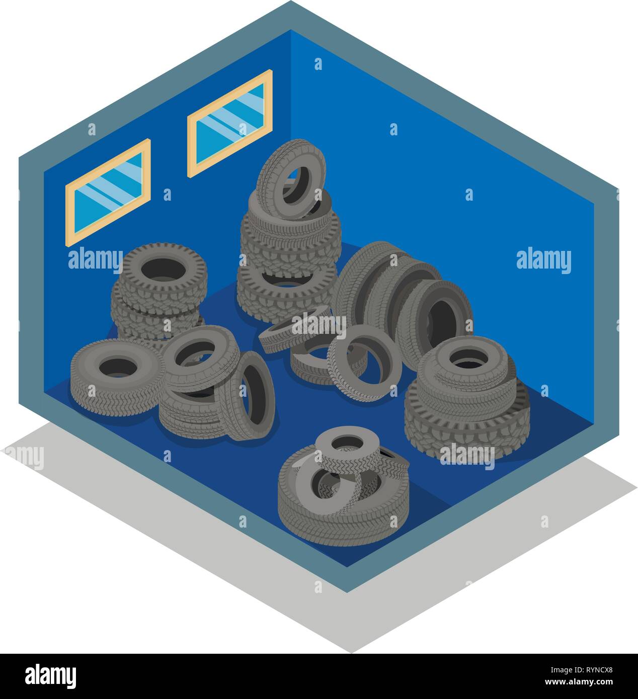 Stock wheel concept banner, isometric style Stock Vector Image & Art ...