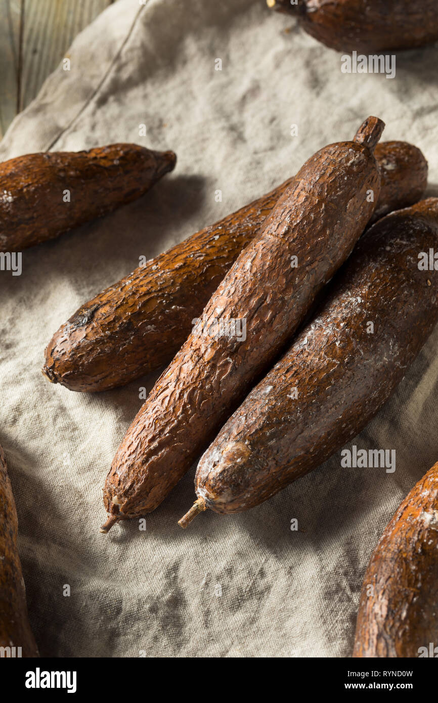 Raw Brown Organic Yucca Root Ready to Use Stock Photo - Alamy