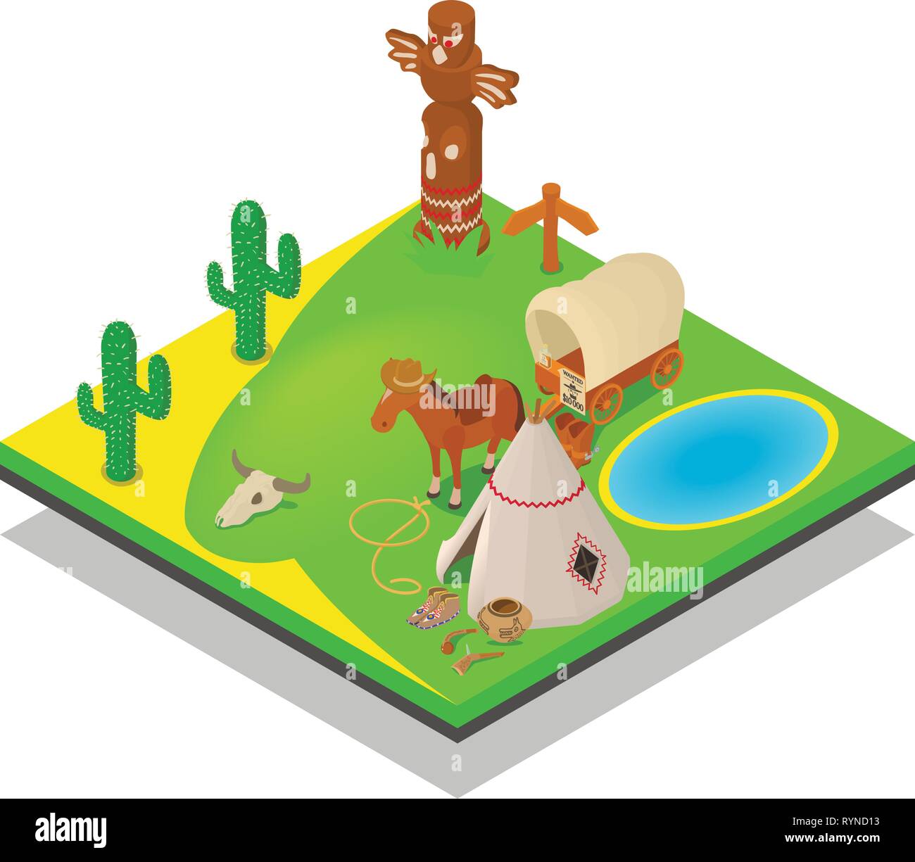 Wild concept banner, isometric style Stock Vector Image & Art - Alamy