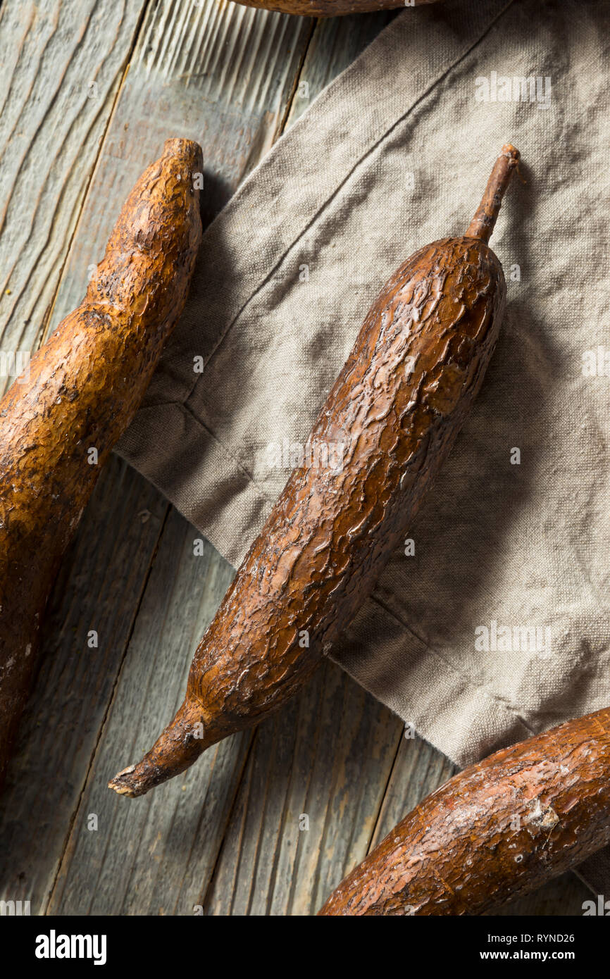 Raw Brown Organic Yucca Root Ready to Use Stock Photo - Alamy