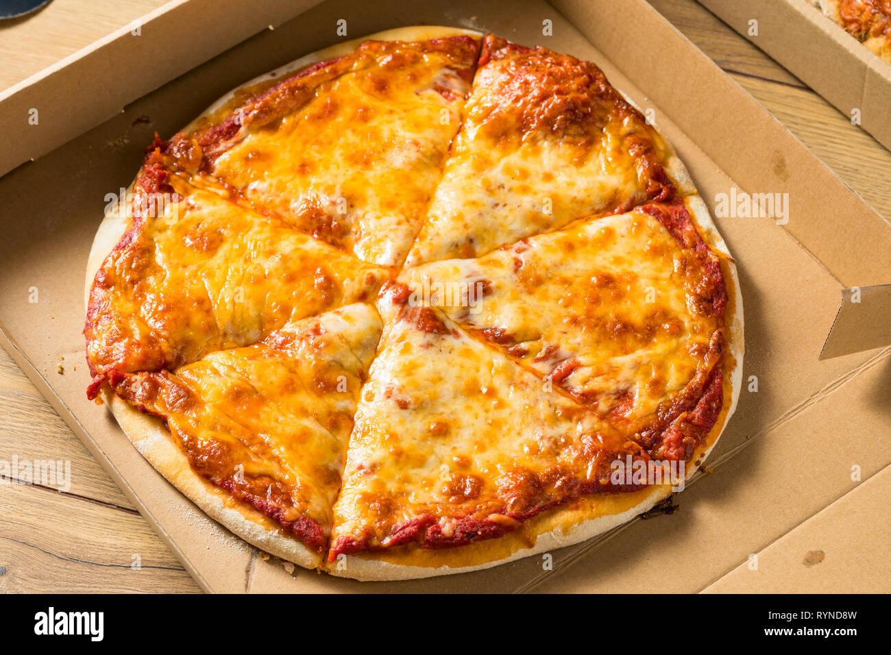 Take Out Pizza in a Box Ready to Eat Stock Photo - Alamy