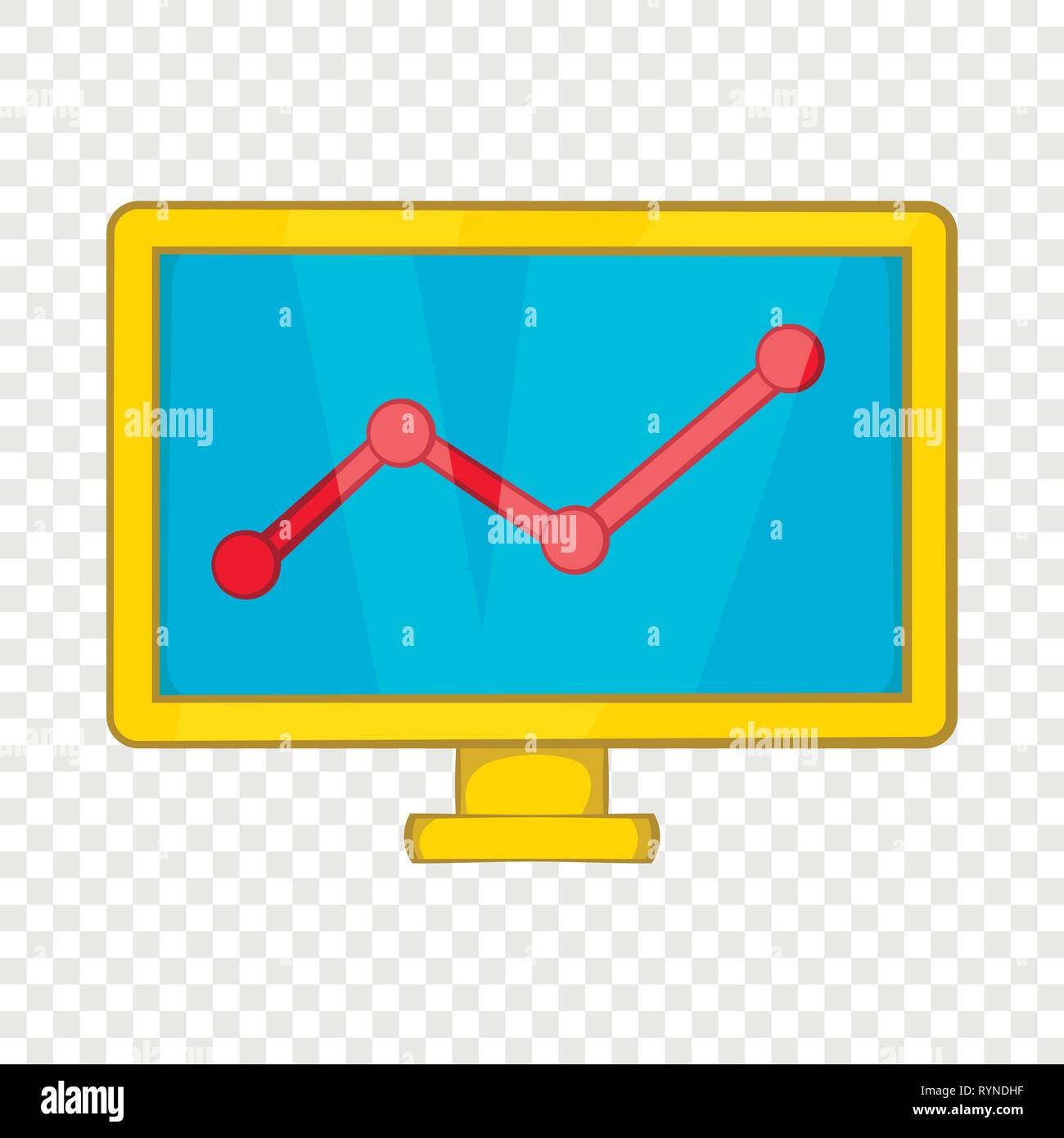 Statistics on monitor icon, cartoon style Stock Vector Image & Art - Alamy