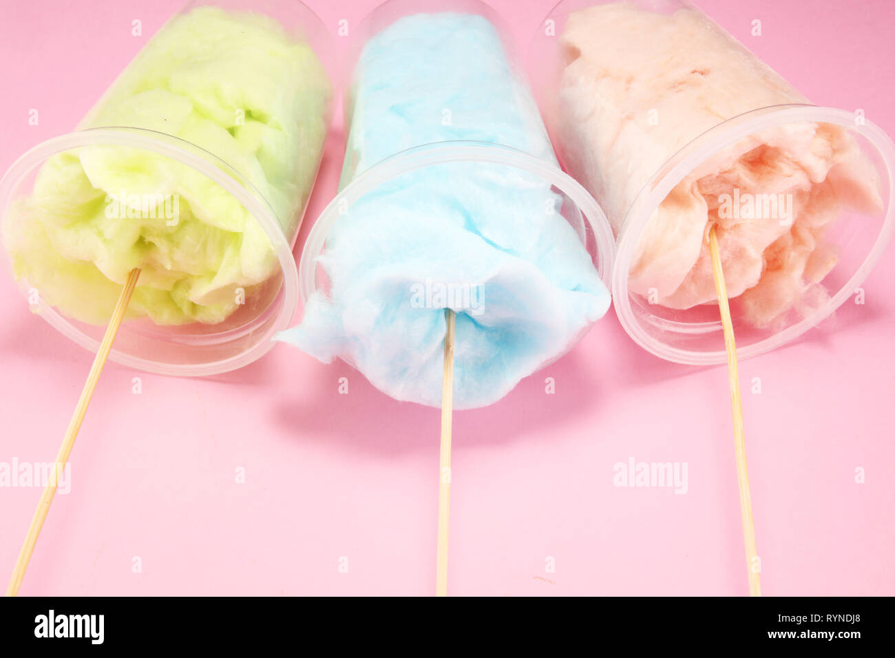 colorful cotton candy floss. sweet party food for kids Stock Photo - Alamy