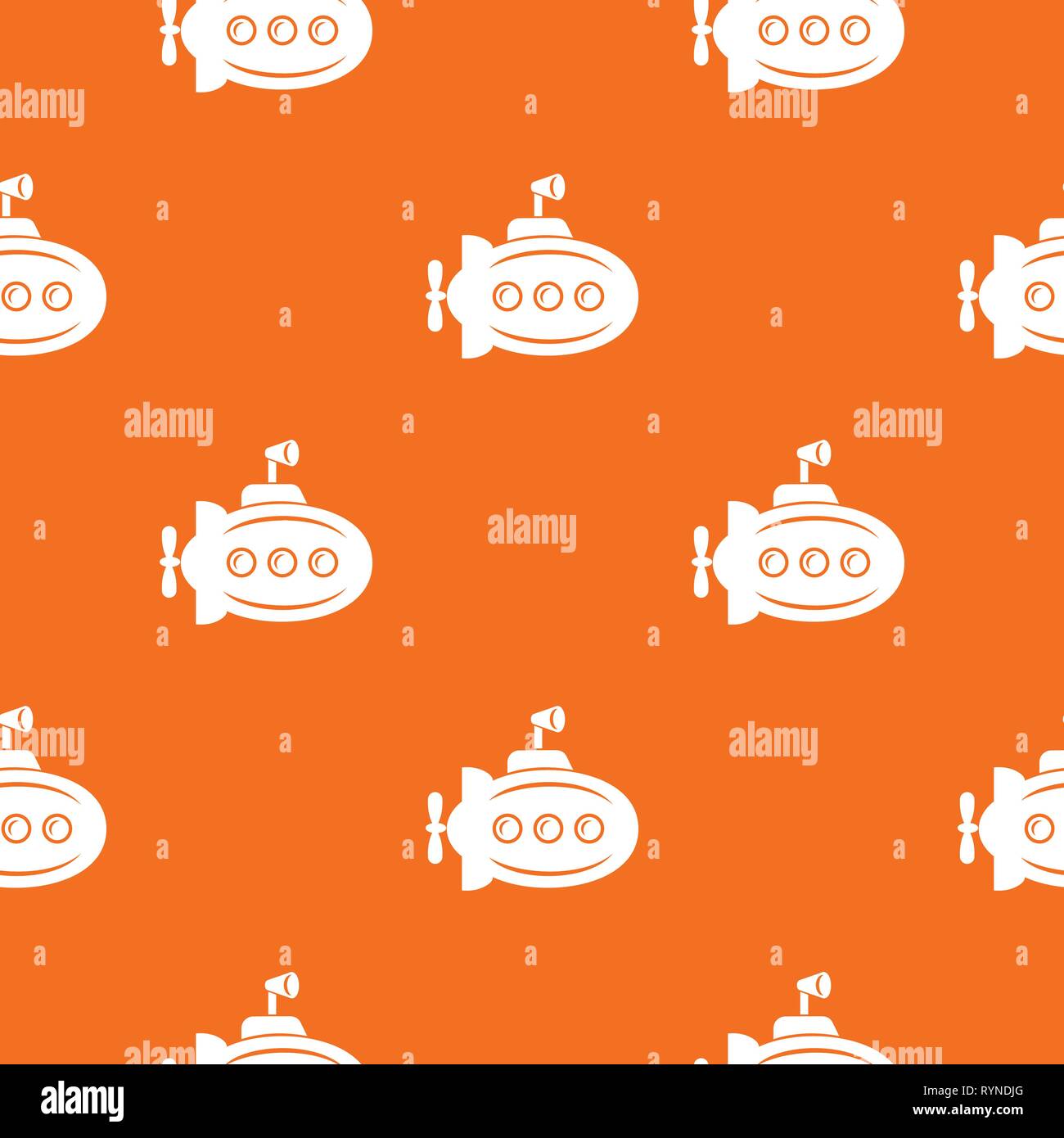 Bathyscaphe with horn pattern vector orange Stock Vector Image & Art ...