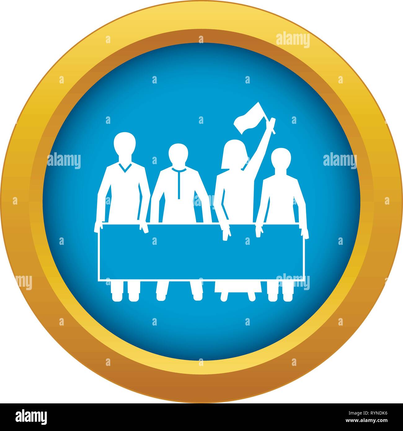 Demonstration crowd icon blue vector isolated Stock Vector Image & Art ...