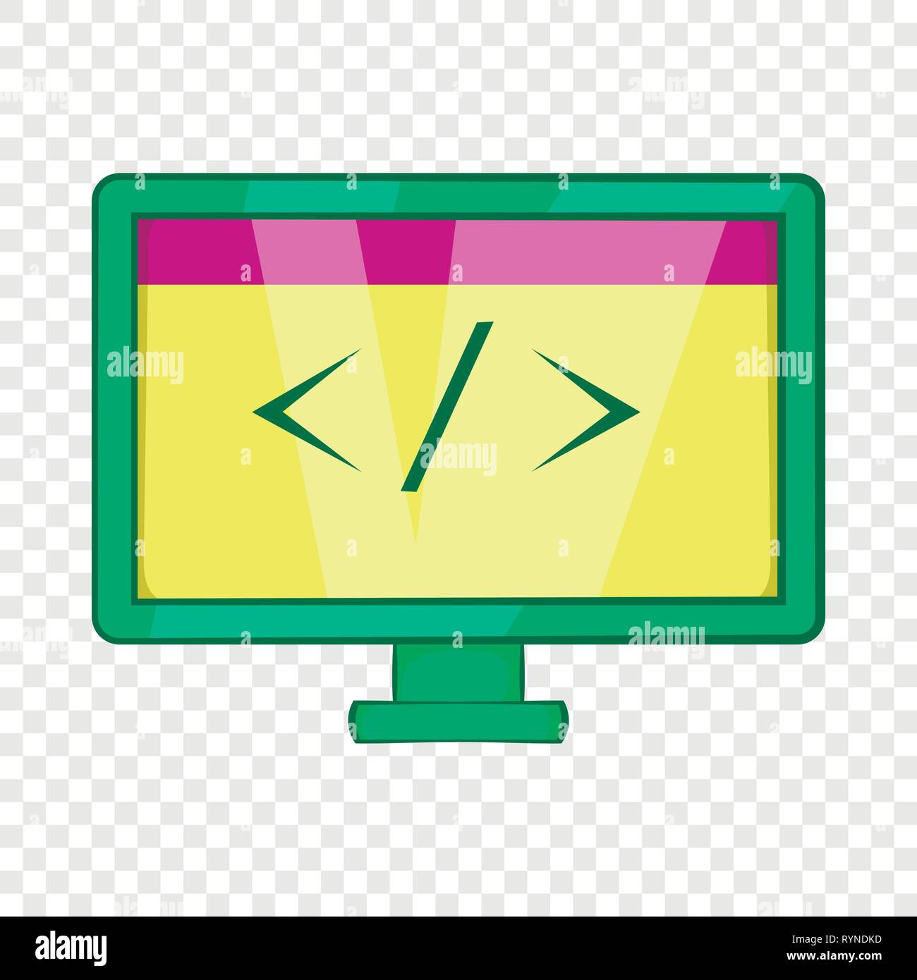 Monitor with sign left right icon, cartoon style Stock Vector Image ...