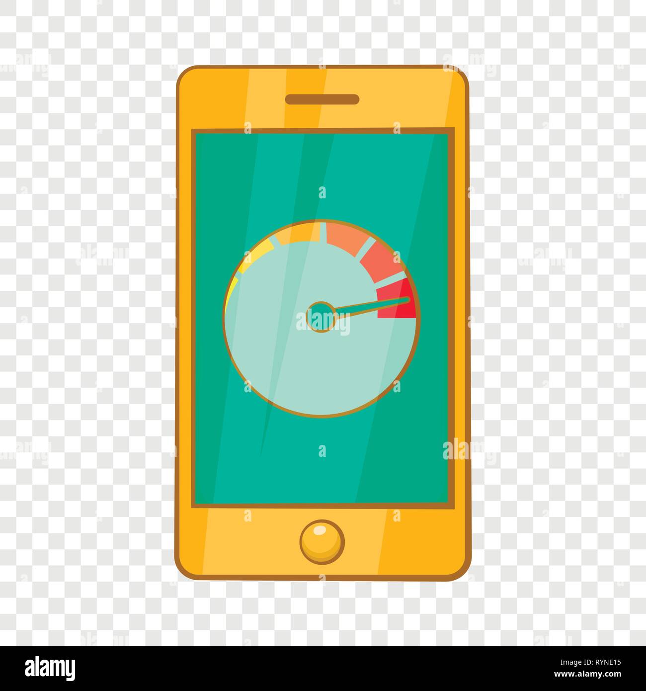 Battery indicator on phone icon, cartoon style Stock Vector Image & Art ...