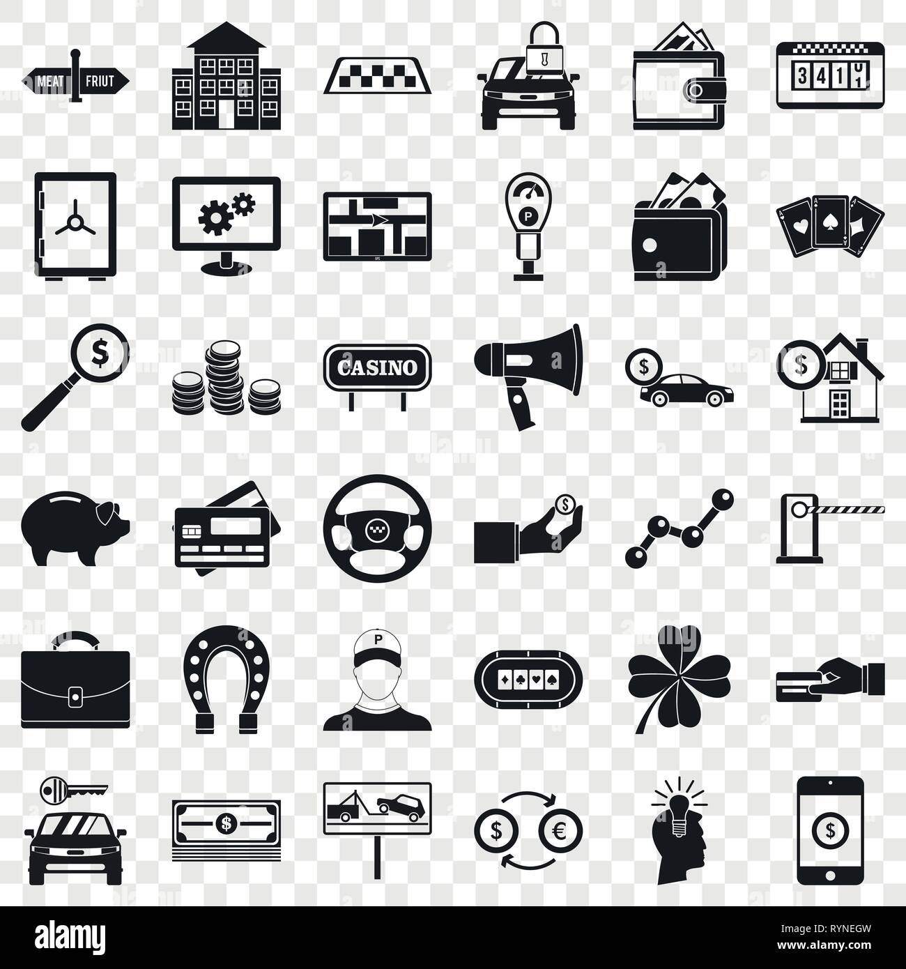 Exchange icons set, simple style Stock Vector Image & Art - Alamy