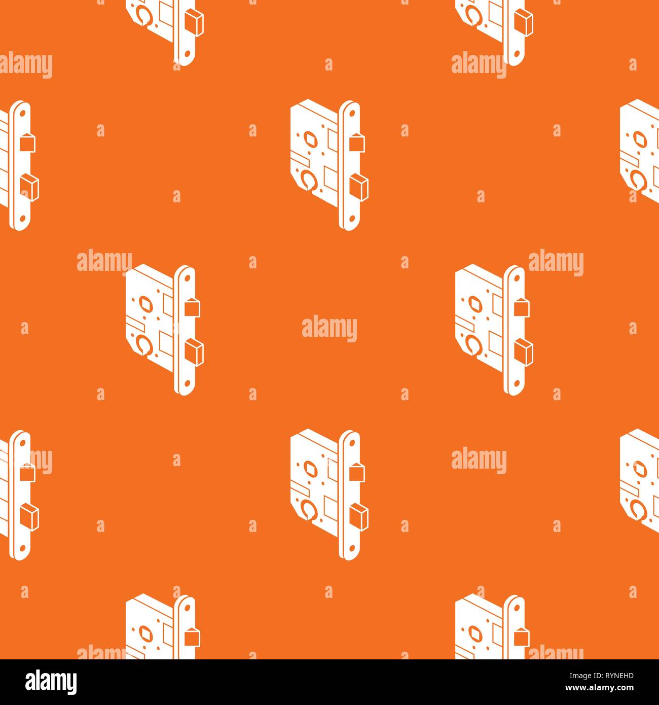 Standard door lock pattern vector orange Stock Vector Image & Art - Alamy