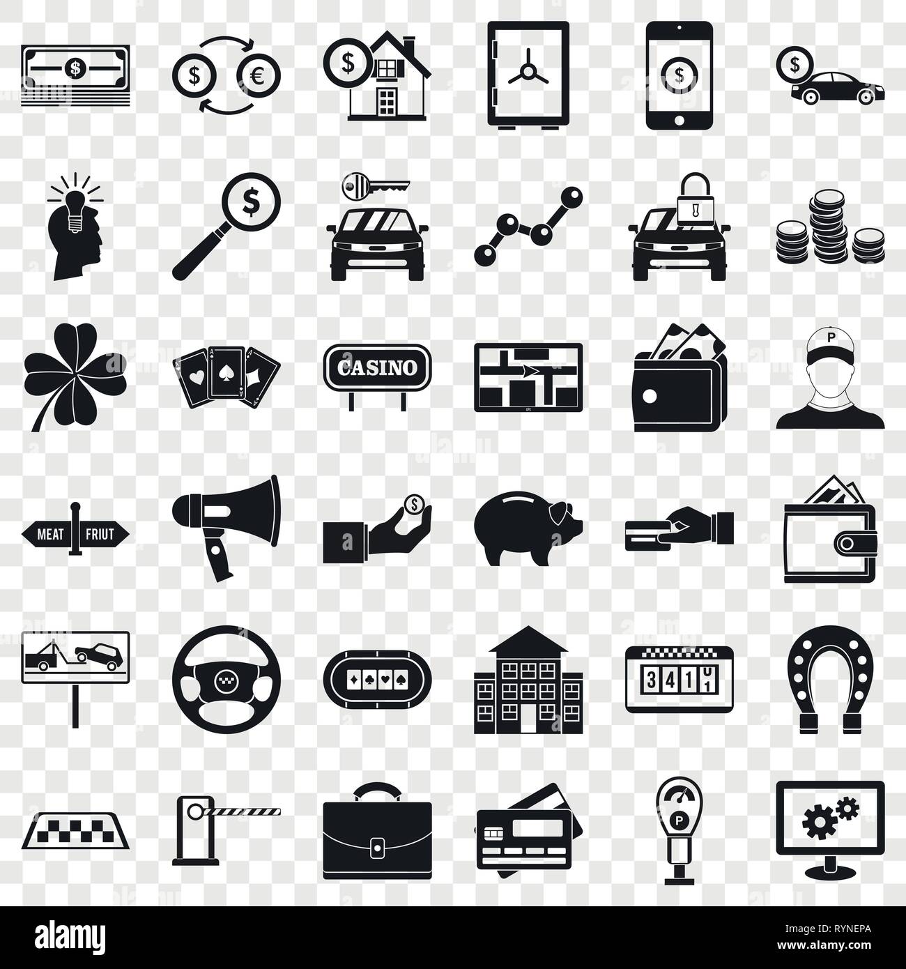 Coin stack icons set, simple style Stock Vector Image & Art - Alamy
