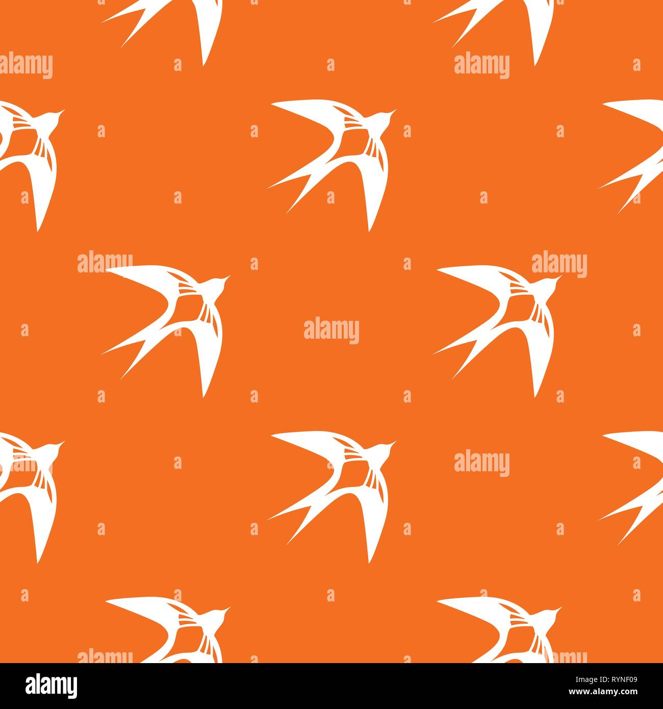 Swallow pattern vector orange Stock Vector Image & Art - Alamy