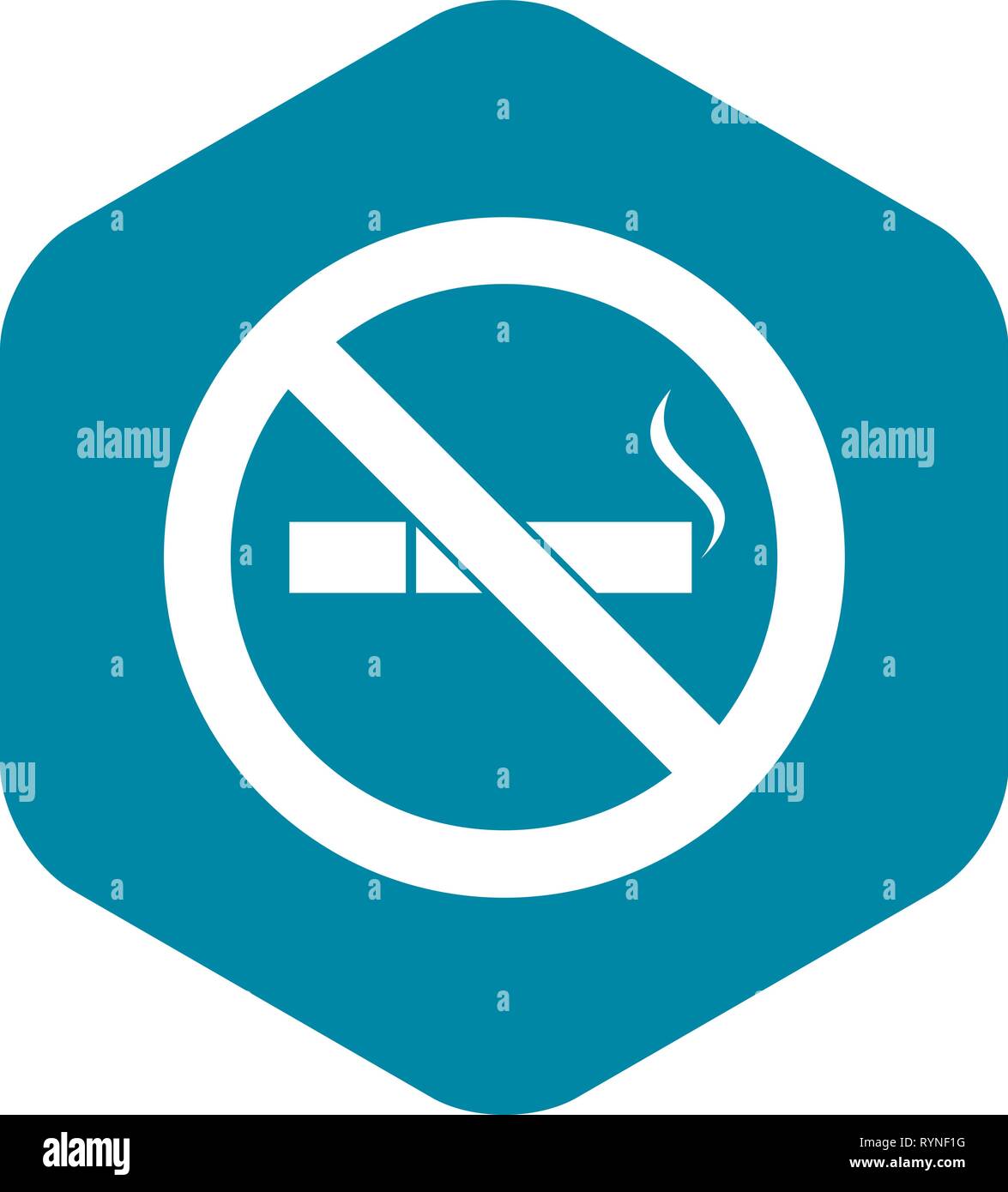 No smoking sign icon, simple style Stock Vector Image & Art - Alamy