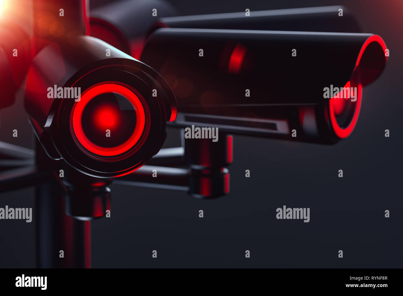 Pylon with cctv cameras and surveillance security system. Living in ...