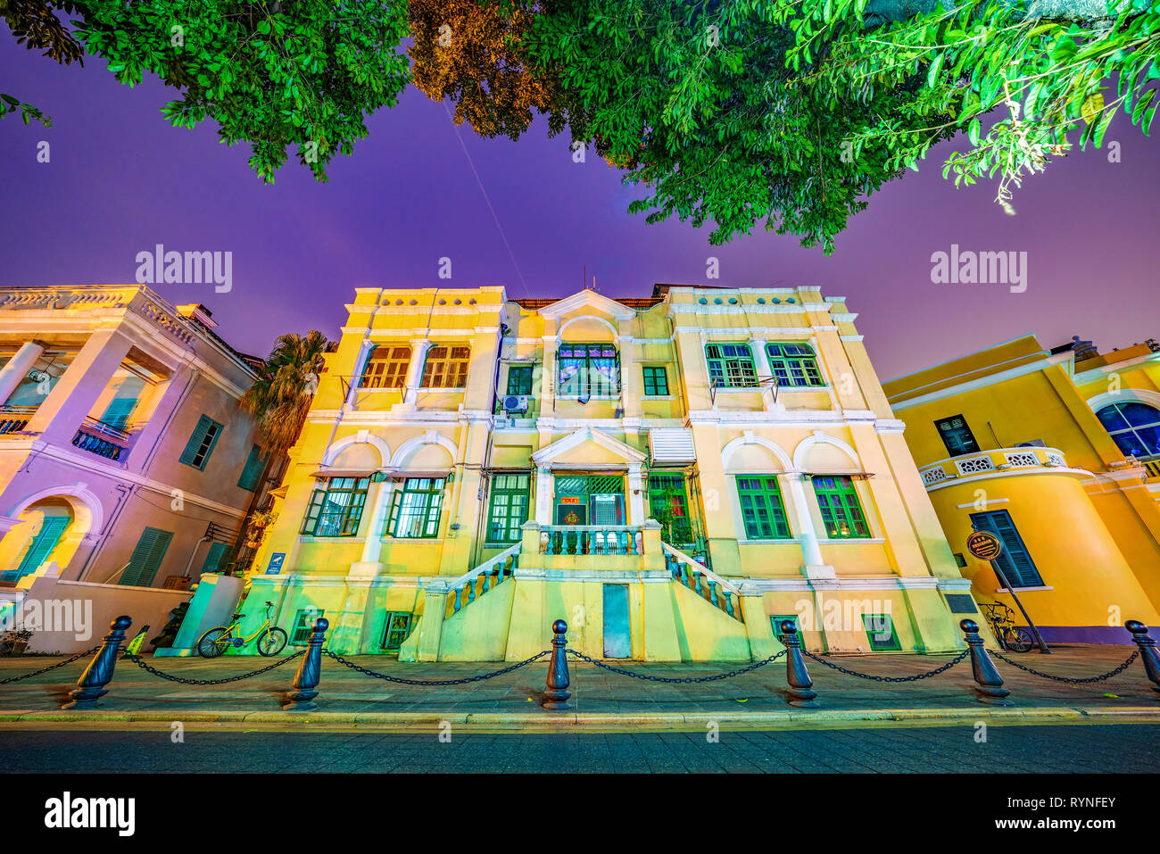 GUANGZHOU, CHINA - OCTOBER 24: This is a night view of historic ...