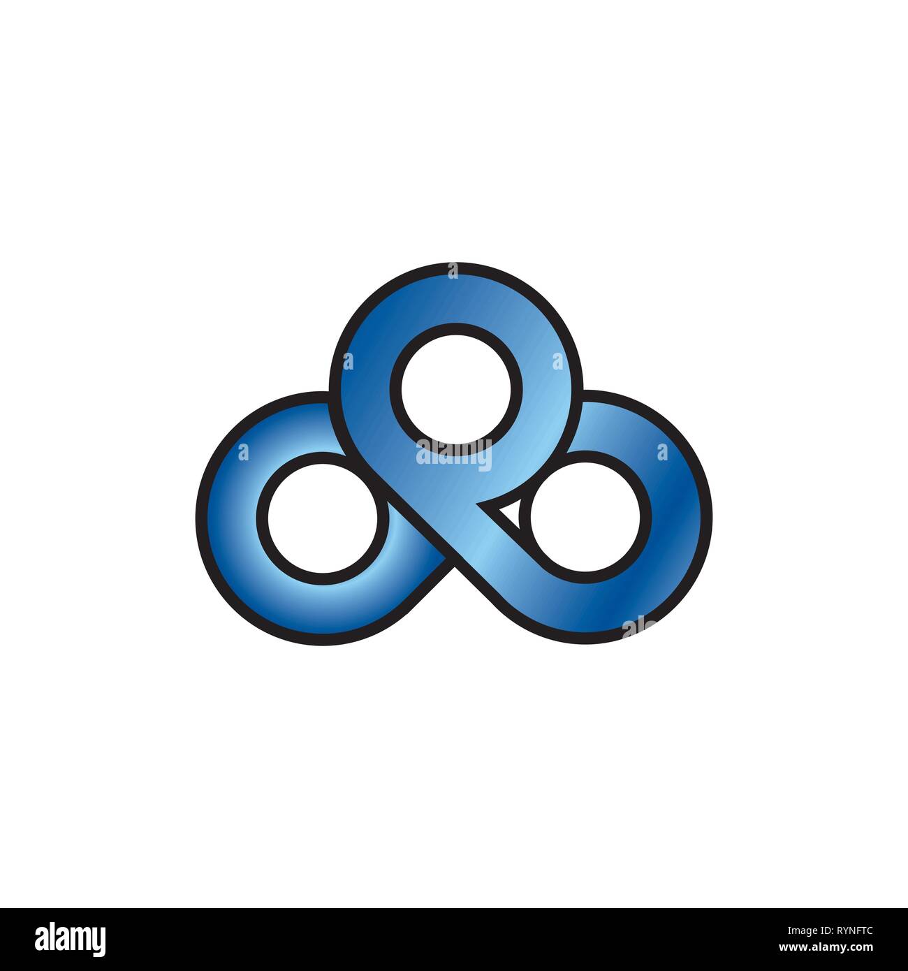 Infinity vector logo. Triple logo Stock Vector Image & Art - Alamy