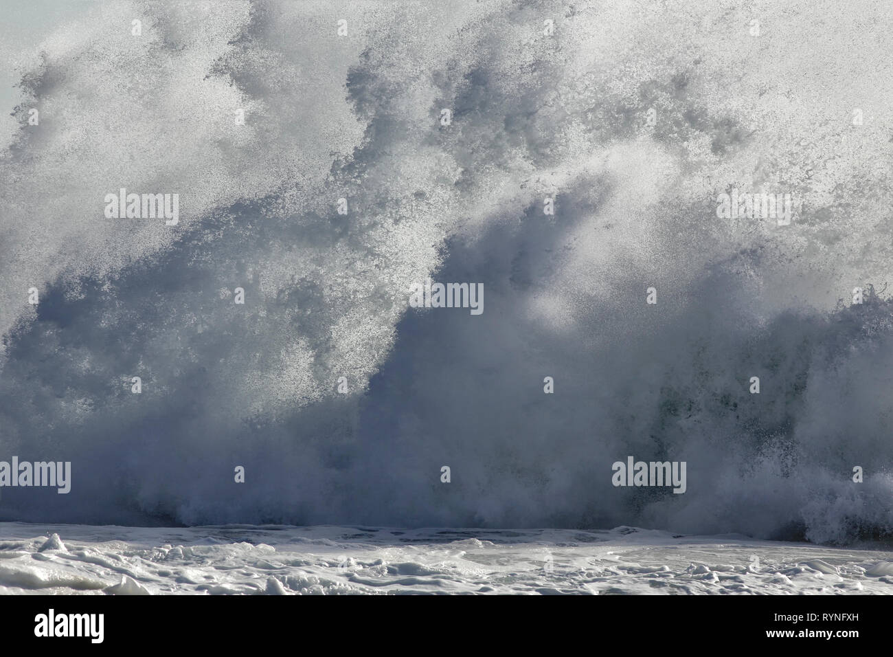 Closeup of a big stormy sea wave splash Stock Photo - Alamy
