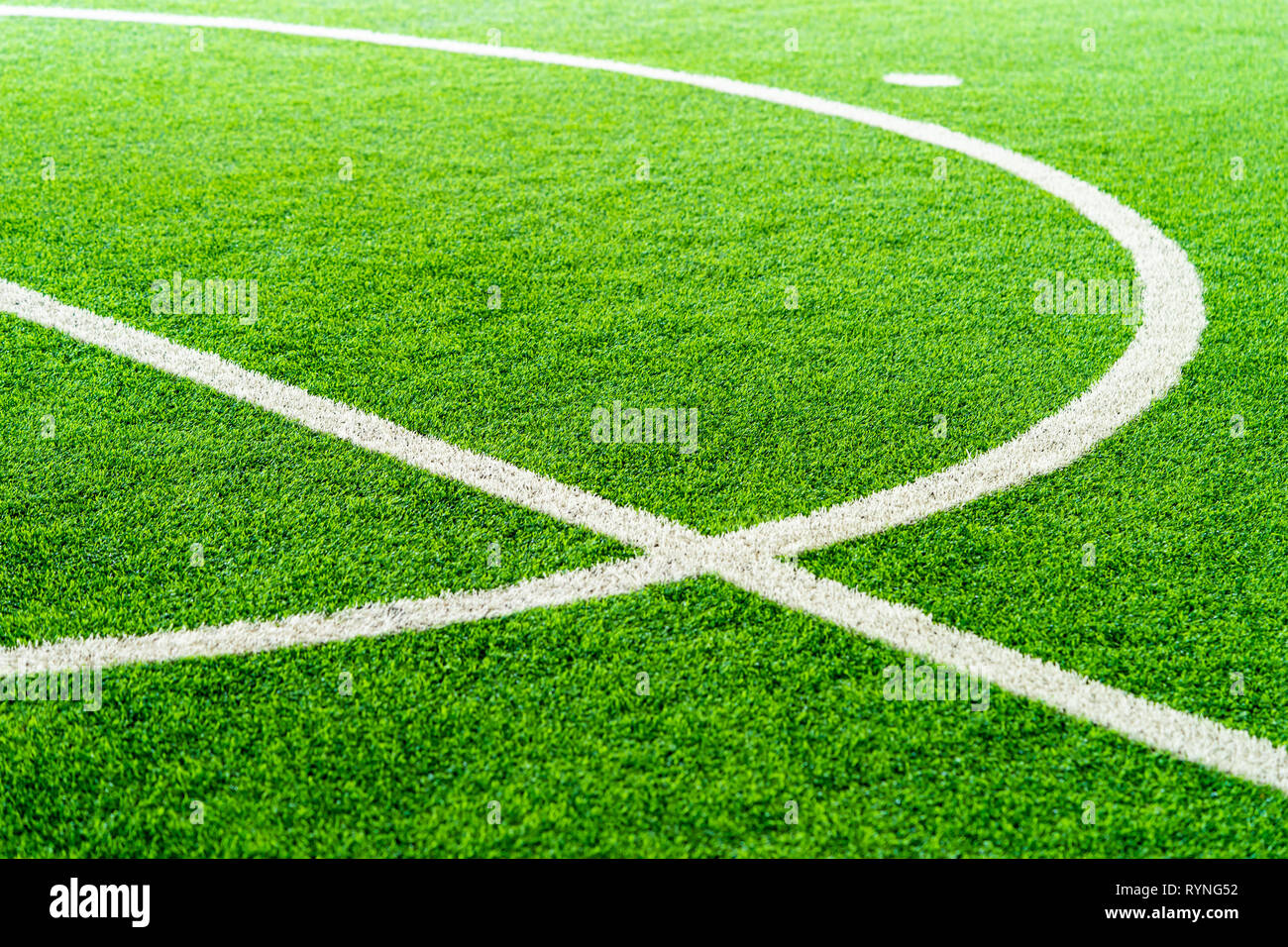 Curve Line of an indoor football soccer training field Stock Photo - Alamy