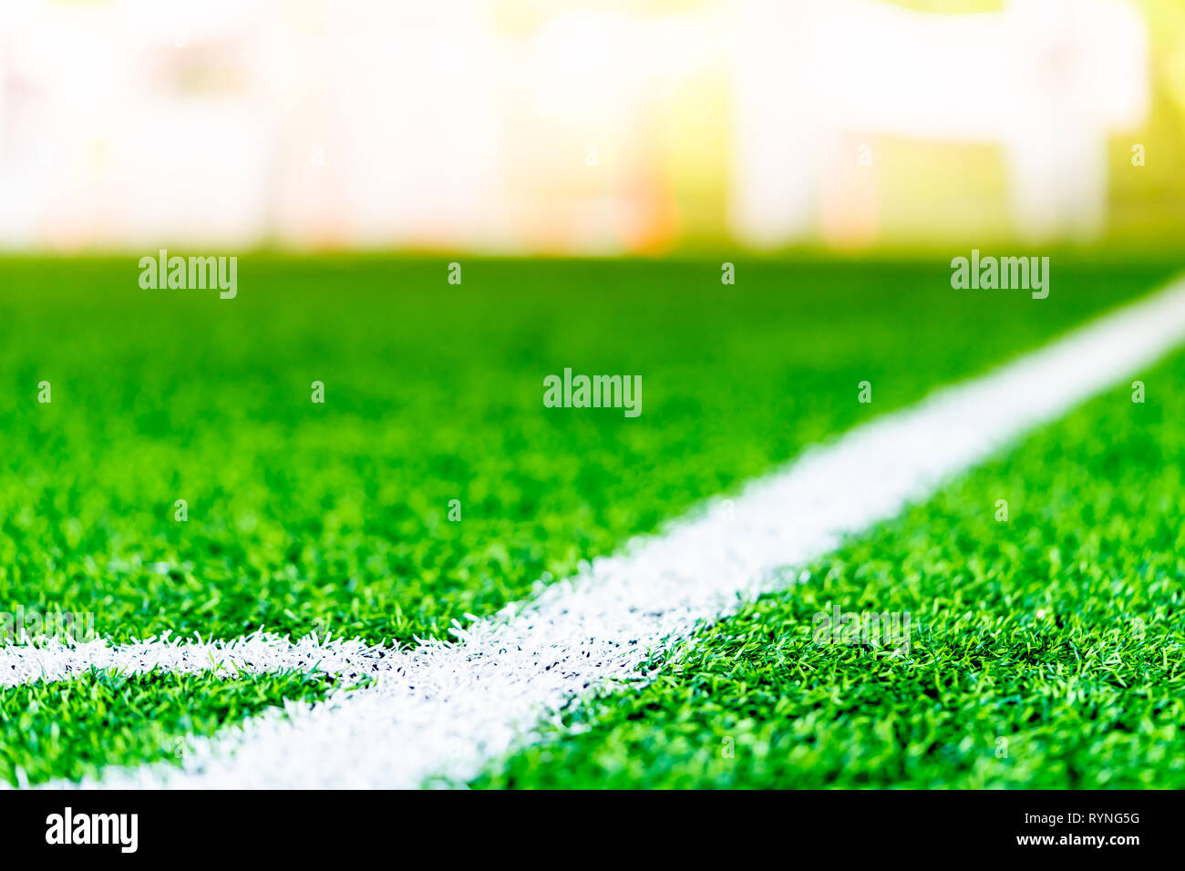 Corner Line of an indoor football soccer training field Stock Photo - Alamy