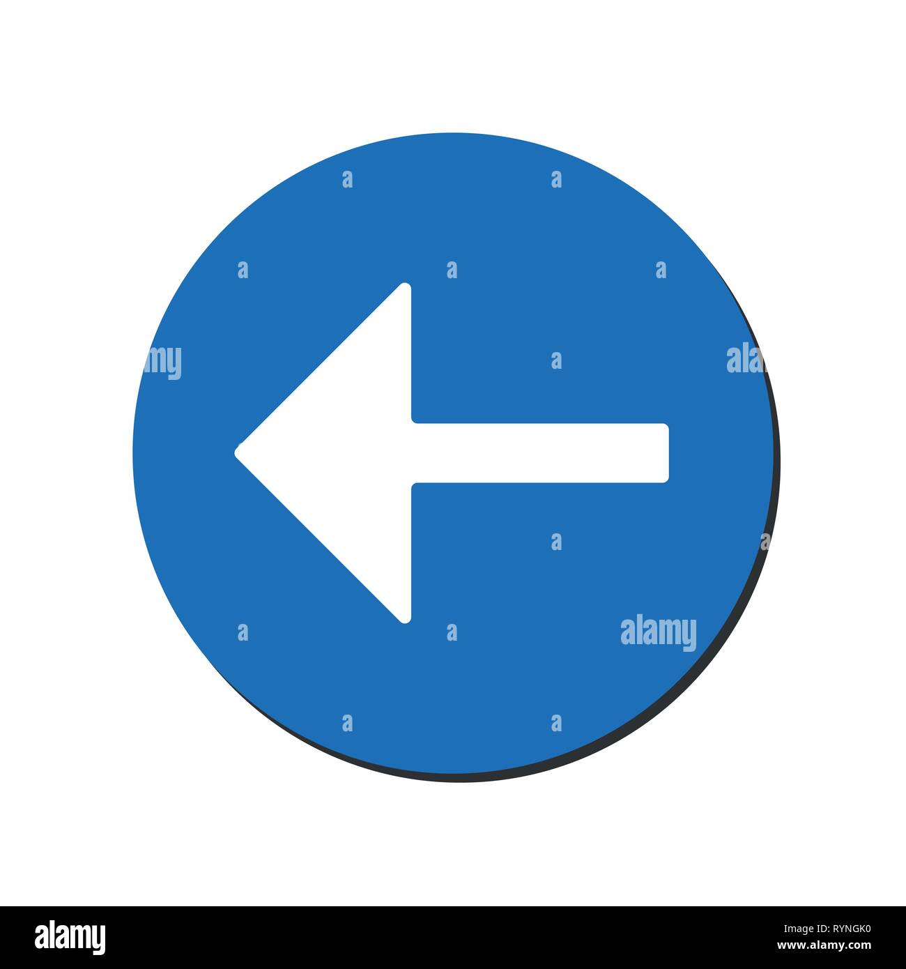 Arrow Points To The Left Back Arrow Icon Direction Indicator Pointer Sign Icon Previous