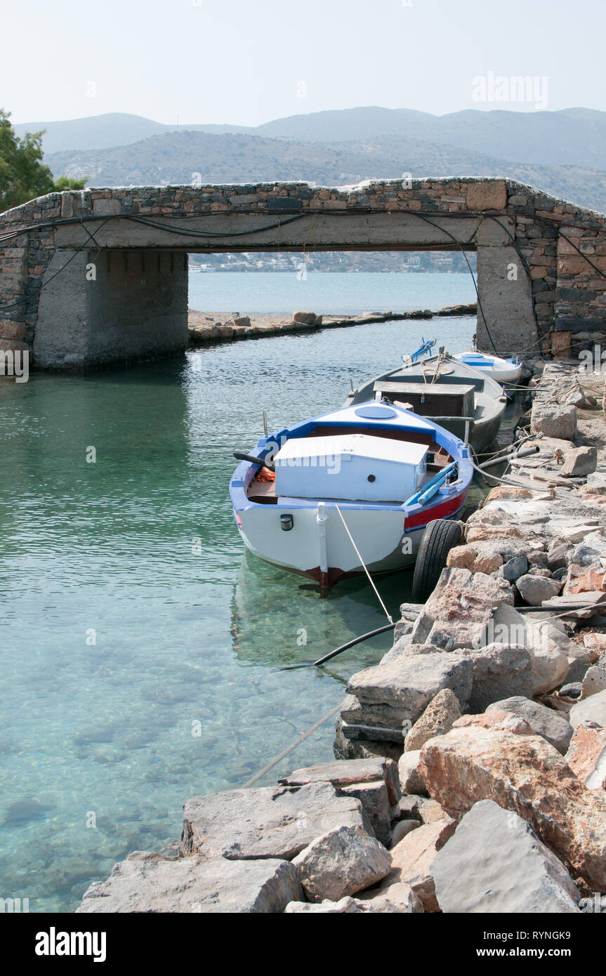 Crete greece canal boat hi-res stock photography and images - Alamy