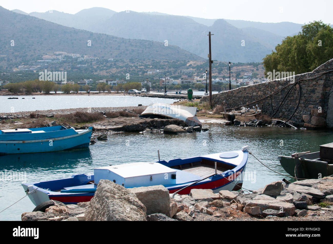 Crete greece canal boat hi-res stock photography and images - Alamy