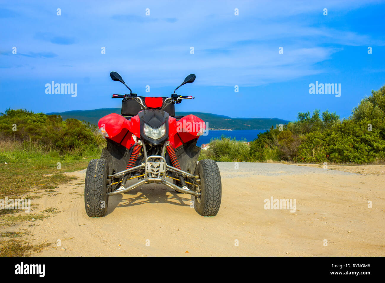 Quad bike ride on dirt hi-res stock photography and images - Alamy