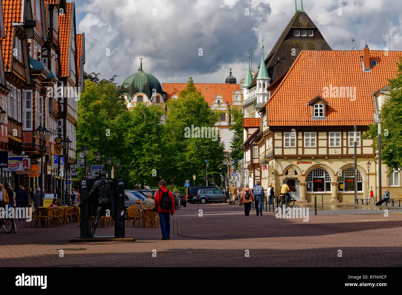 Half timbered houses in the old town of celle hi-res stock photography ...