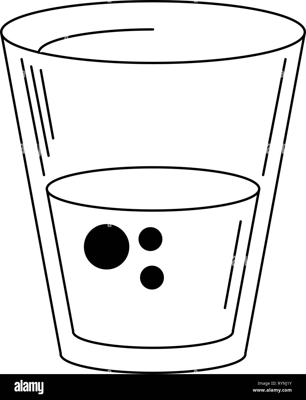 Water glass cup symbol in black and white Stock Vector Image & Art - Alamy