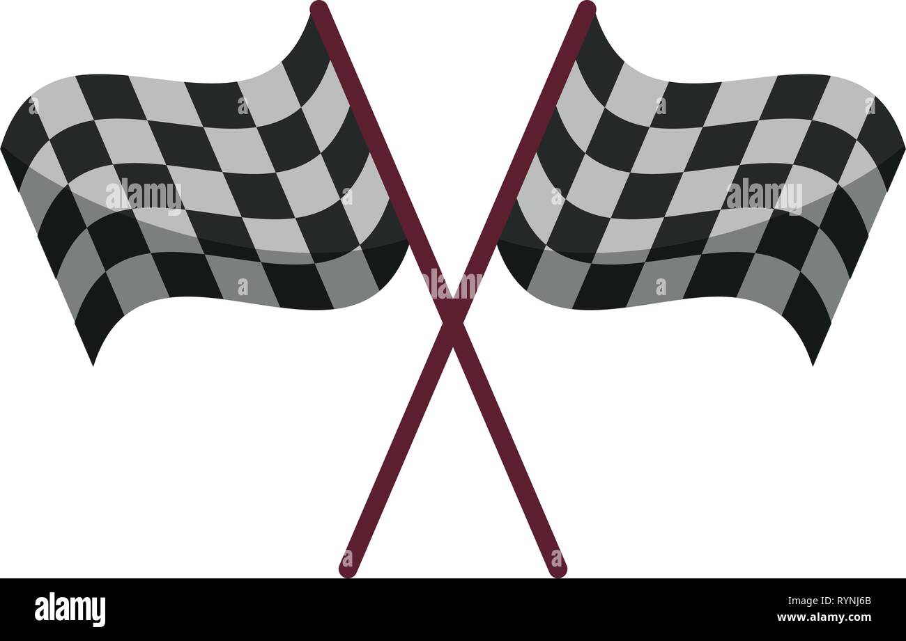 Racing flags crossed symbol Stock Vector Image & Art - Alamy