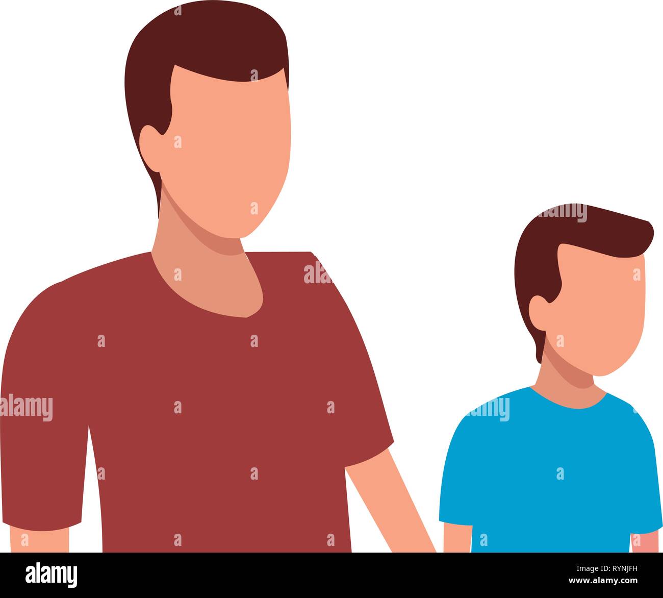 faceless father and son Stock Vector Image & Art - Alamy