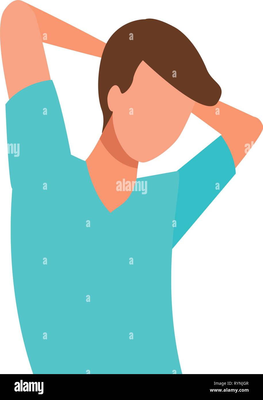 faceless man resting pose Stock Vector Image & Art - Alamy