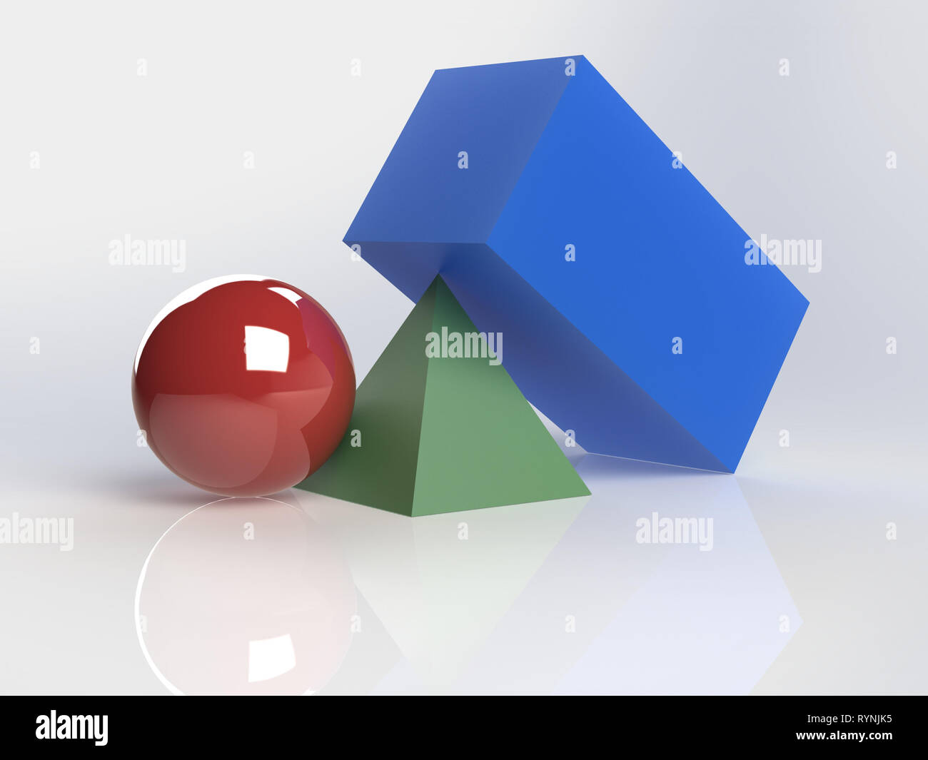 CAD Colored Shapes Stock Photo - Alamy