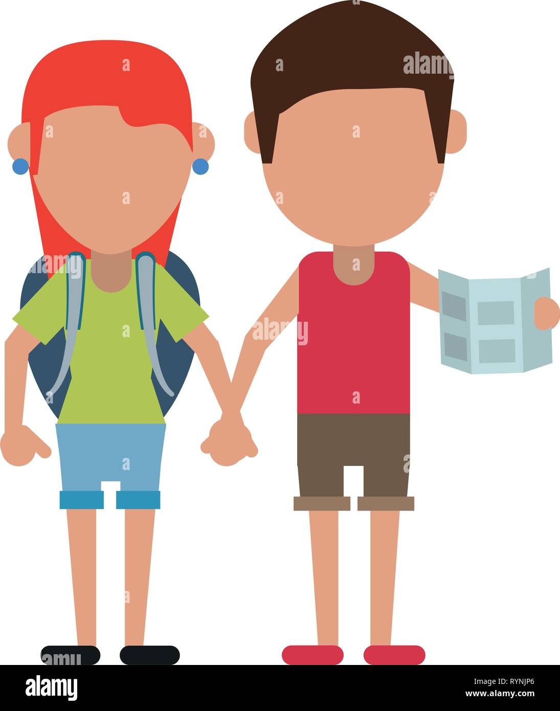 Couple of tourists avatar cartoon Stock Vector Image & Art - Alamy